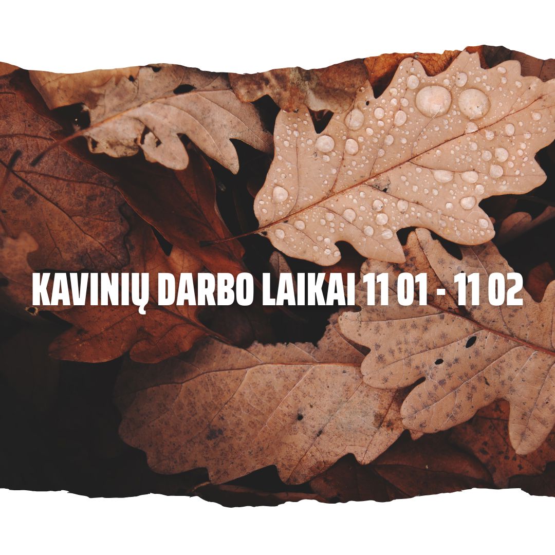 Kavinių darbo laikai vėlinių savaitgalį – VERO CAFE